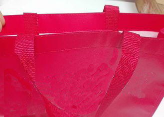 Nonwoven Fabric Traveling durable washable red Custom Printed Shopping Bags