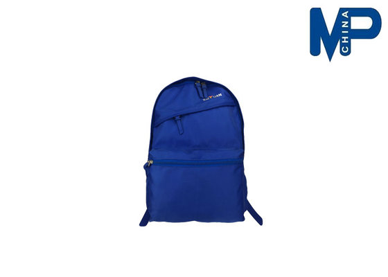 Double zipper fashionable backpack leather durable multi - functional