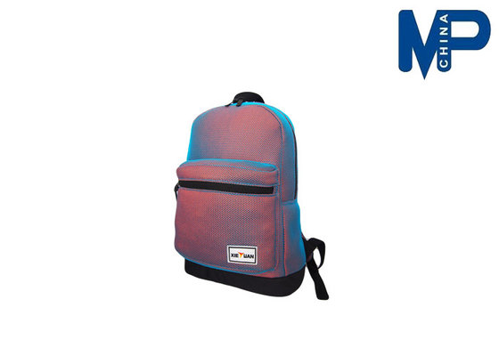 Customized 840D Polyester Mesh Fashionable Backpack in Grey , Red , Blue