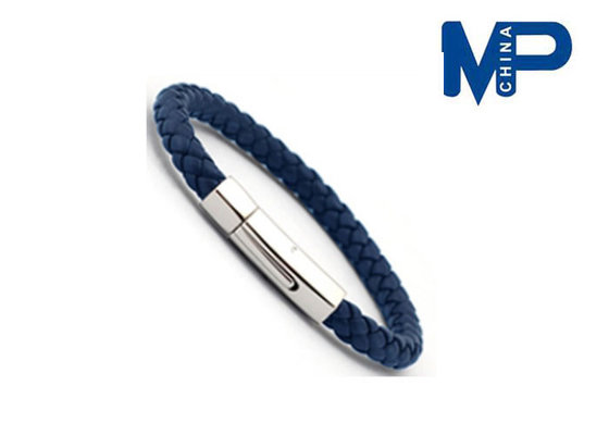 Personalized colorful leather metal bangle smart bracelet Camel