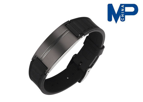 Stainless steel silica gel metal bangle bread magnetic bracelet Unisex
