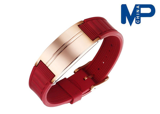 Stainless steel silica gel metal bangle bread magnetic bracelet Unisex