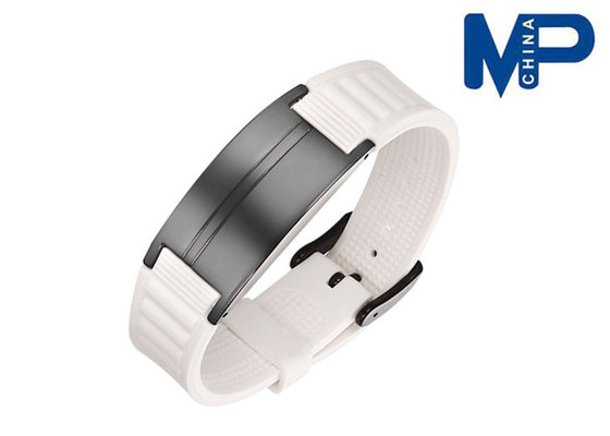 Stainless steel silica gel metal bangle bread magnetic bracelet Unisex