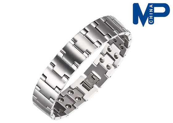 Women and men promotional metal bracelet nickel brushed finish