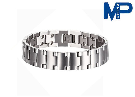 Women and men promotional metal bracelet nickel brushed finish
