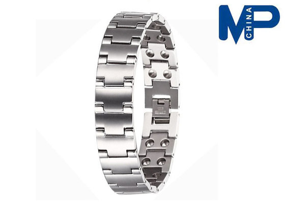 Women and men promotional metal bracelet nickel brushed finish