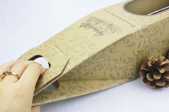 Premium promotional  creative Paper Gift Boxes for red wine , easy taking