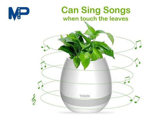 IP68 Waterproof Small Bluetooth Speakers Smart Touch Music Flower ABS Plastic Vase
