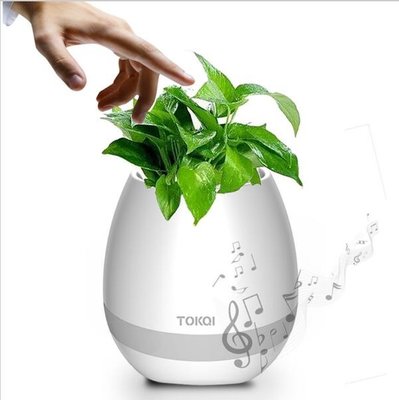 IP68 Waterproof Small Bluetooth Speakers Smart Touch Music Flower ABS Plastic Vase