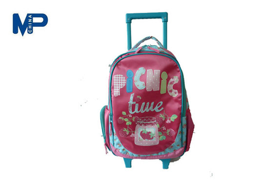 Girls Flower Child Kids Trolley Fashionable Backpack Bag For Primary School