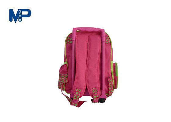 Pvc Polyester Nylon Children ' S School Fashionable Backpack / Soft Trolley Bag With Trolley And Wheels