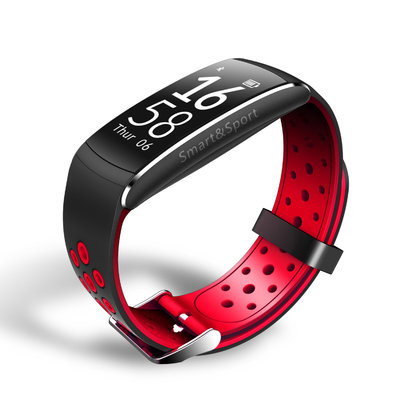 0.96 Inch LED Smart Watch 128*64 Dots Size HR Sensor Silicon Labs Si1142 USB Port