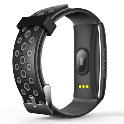 0.96 Inch LED Smart Watch 128*64 Dots Size HR Sensor Silicon Labs Si1142 USB Port