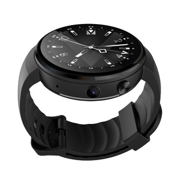 Black Bluetooth Smart Watch , Touch Screen Watch Android Water Resistant IP54