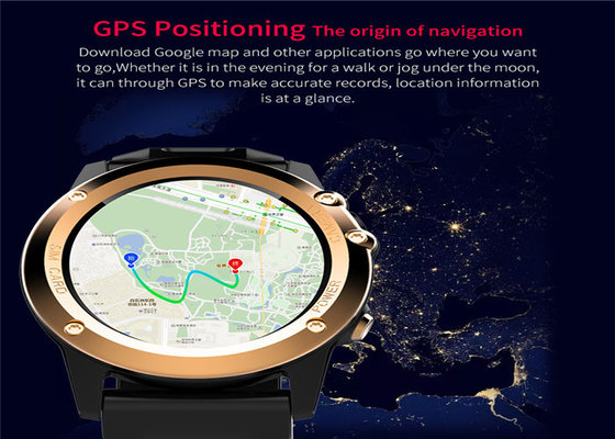 GPS Navigation LED Smart Watch MTK6572 Dual Core CPU Stainless Steel Watch Case