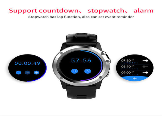 3G caja de reloj del acero inoxidable de la pantalla táctil de Capactitive del Smart Watch de la red LED