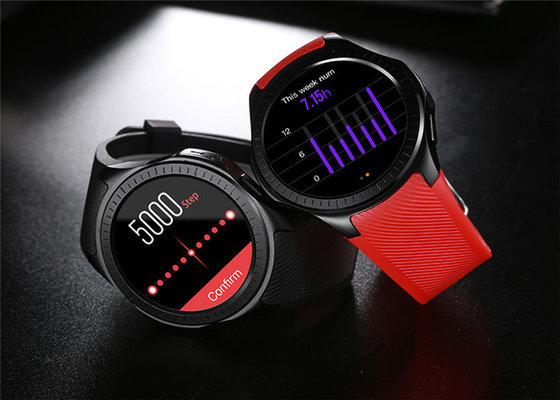 IP65 Waterproof LED Smart Watch Silicone Strap Material 120mAh Battery Capacity