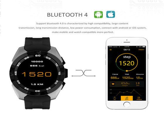 Waterproof LED Smart Watch TPU Material Watchband Blood Pressure / Heart Rate Monitor