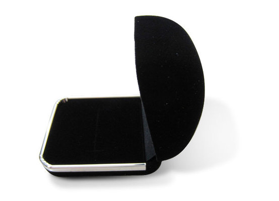 Black classy square velvet jewelry customized gift boxes for necklace / earring