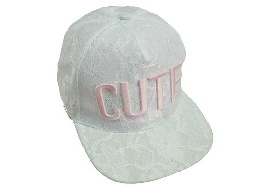 Raised 3D embroidery Baseball Cap with Lace fabric , Personalised hiphop cap