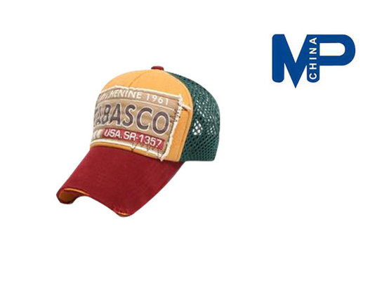 Sewing fabric Logo Summer fitted Youth boy Baseball Cap with Mesh back