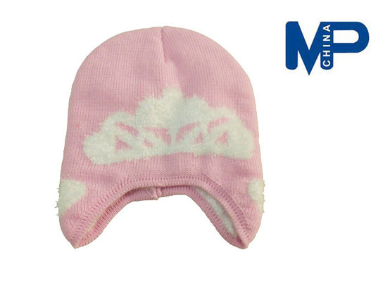 Comfortable  Baby girl Beanies Hat , Acrylic Jacquard Crochet Beanie Hat