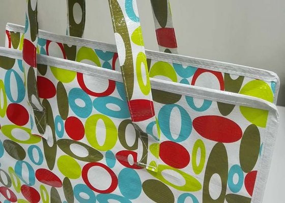 Eco Friendly Recycled Polypropylene Shopping Bags with Heat Transfer Printing