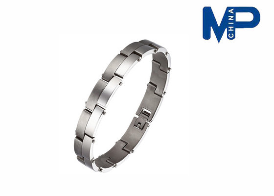Magnets Stainless Steel Metal Bracelet Custom Adjustable For Unisex girls / boy