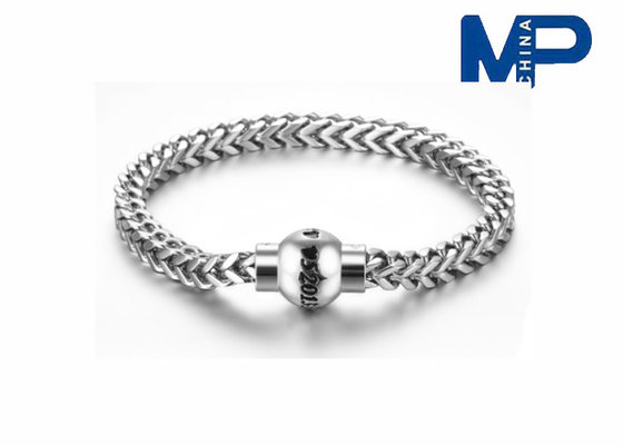 Personalized size Mens Link Bracelet of 316L Stainless Steel Magnetic