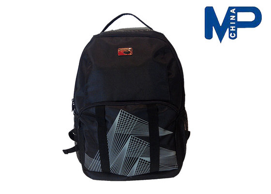 Outdoor picnic leisure traveling Black canvas boys backpacks , OEM / ODM
