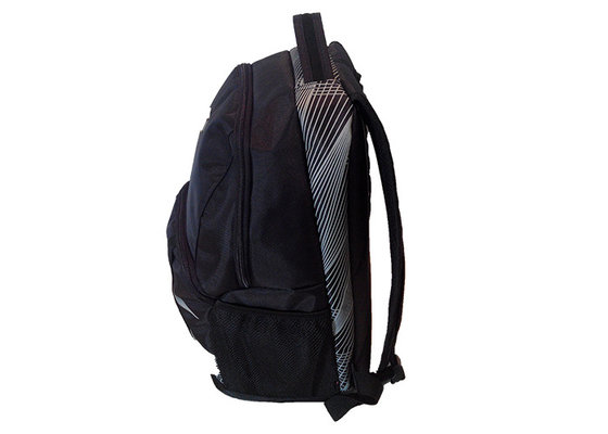 Outdoor picnic leisure traveling Black canvas boys backpacks , OEM / ODM