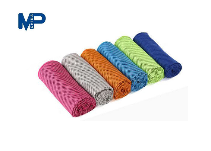 Blue / Green 30 * 90 Cold Sense Ice Silk Sport Towel For Running Outdoor Sport