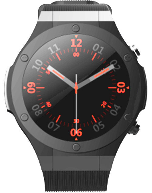 MTK6580 Gainestown LED smart watch stainless steel case 1.3GHz cotex-A7 CPU