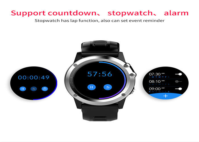 3G caja de reloj del acero inoxidable de la pantalla táctil de Capactitive del Smart Watch de la red LED