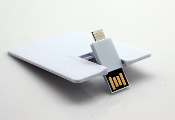 Plastic Credit Card OTG / Mobile Phone USB Flash Drive 16GB 32GB for Smart Phone supplier
