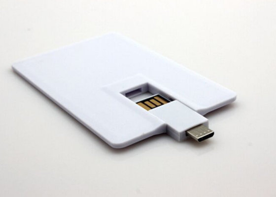 Plastic Credit Card OTG / Mobile Phone USB Flash Drive 16GB 32GB for Smart Phone supplier