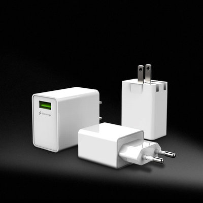 2018 Single USB 5V-3A QC3.0 Fast Charger, Charger Adapter for Smart Phone,with EU and US plug