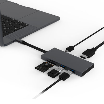 5in 1 USB 3.0 Hub for MacBook Pro Air Multi function USB Type C 4K Video H DMI USB Hub 3.0 Adapter Charging Port Hubs