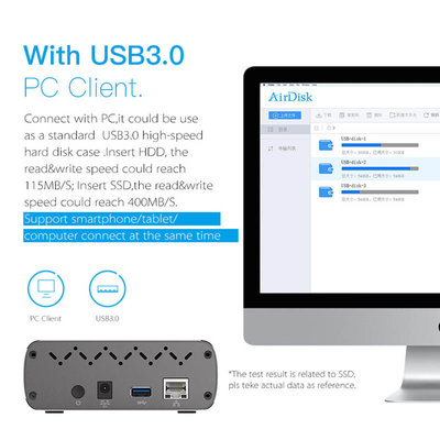 Network Hard Drive Enclosure for 2.5  3.5 inch hard disk drive and SSD remote access the hard disk while you are outside