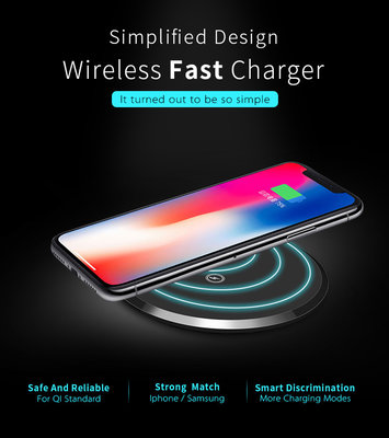 5W 7.5W 10W fast wireless charging pad Qi for Samsung and iPhone and with fast charger set