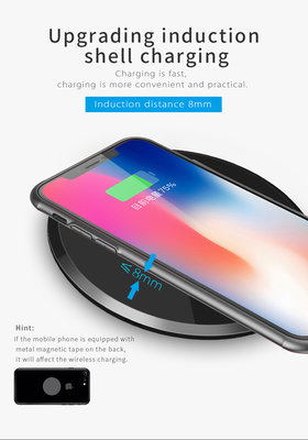 5W 7.5W 10W fast wireless charging pad Qi for Samsung and iPhone and with fast charger set