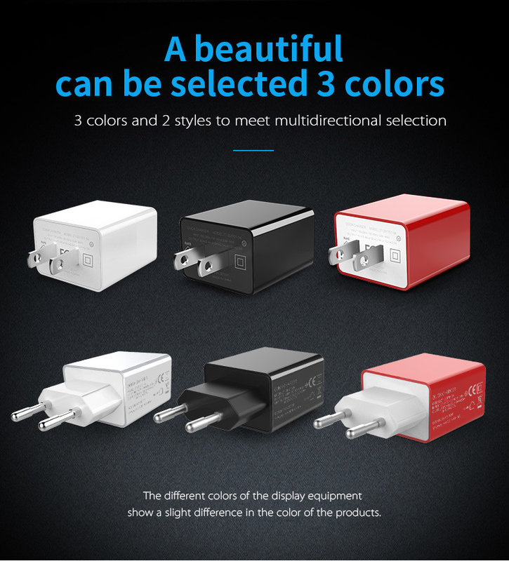 Single USB 5V=3.4A or 9V=2.5A and 12V=2.0A Qulacomm Quick Charger, Charger Adapter for Smart Phone,with EU and US plug