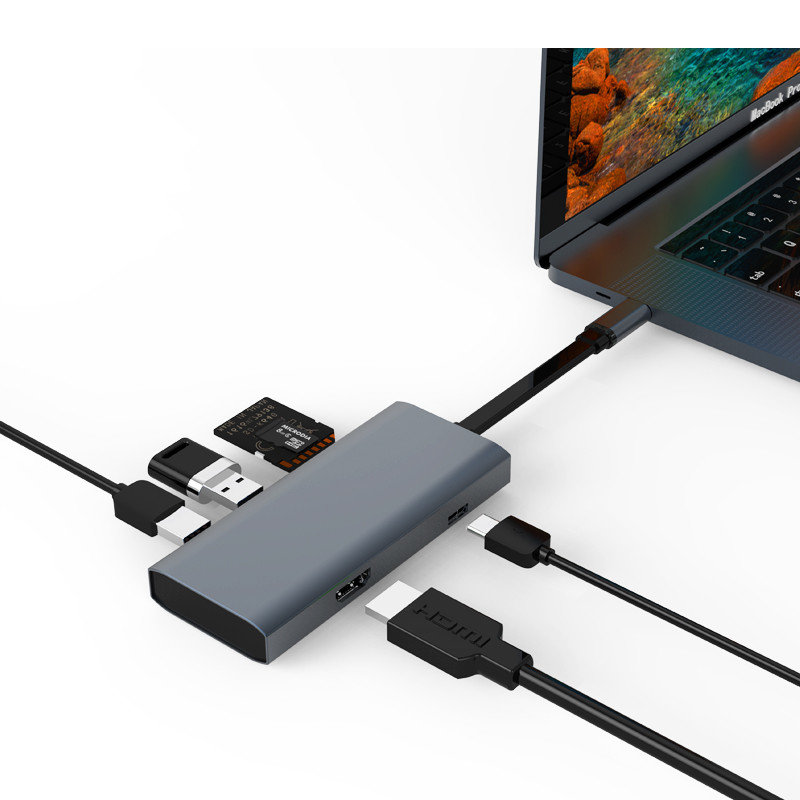 5in 1 USB 3.0 Hub for MacBook Pro Air Multi function USB Type C 4K Video USB Hub 3.0 Adapter Charging Port Hubs