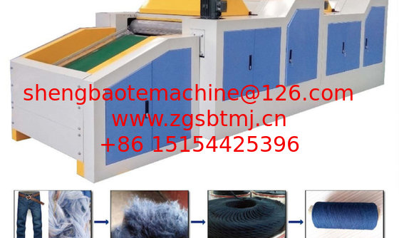 SBT1390 cotton waste recycling machine eight roller cylinders