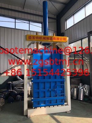 SBT 60 tons hydraulic baling machine with three doors for recylced cotton fiber