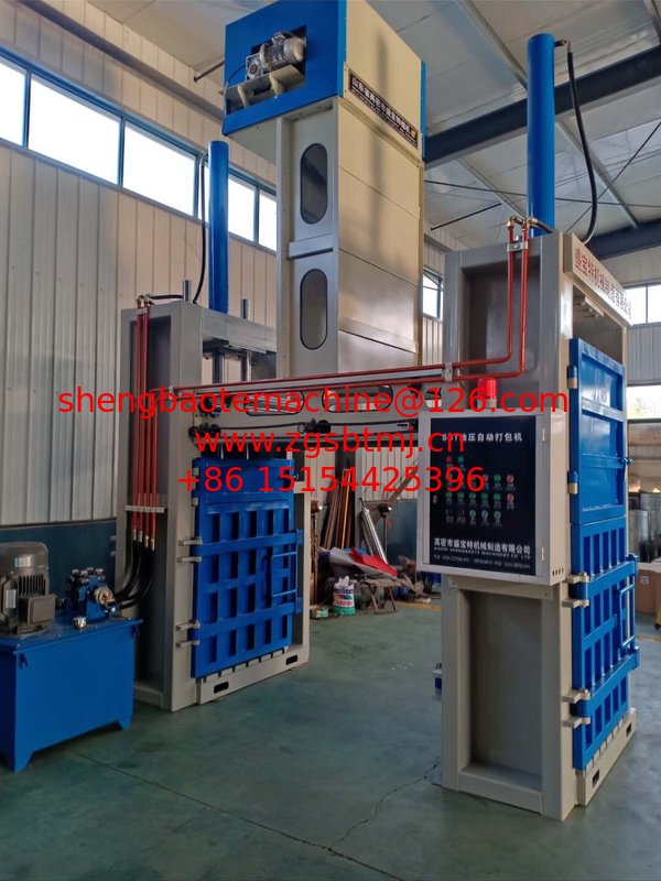 double room cotton fiber hydraulic auto baling machine cotton press machine cotton pack machine