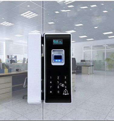 Mobile Control Smart Glass Door Lock Electroplating Surface FRR <0.1%