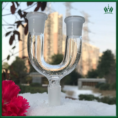 Glass Bowls Smoking Water Pipes Adapter , Custom Clear Glass Bongs Adaptor