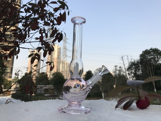 Simple Glass Smoking Pipes , Beaker Bottom Large Tube With Downstel And Bowls
