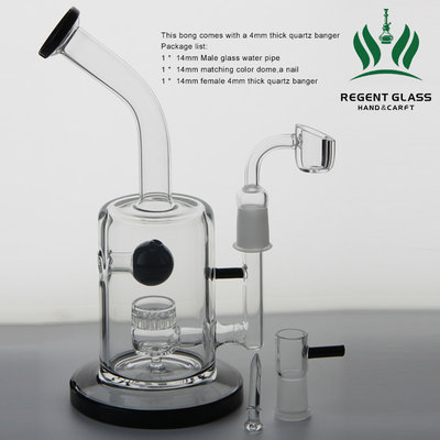 Toro Glass Oil Rig Bubbler Black Jet Perc Thick Water Pipes Heady Bongs Dab Rigs